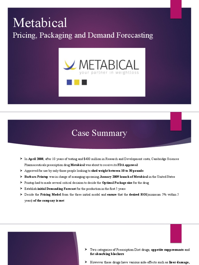 Metabical: Pricing, Packaging and Demand Forecasting | PDF | Food And ...