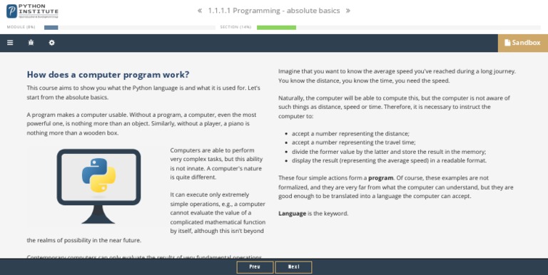 Edube Interactive - 1.1.1.1 Programming - Absolute Basics | PDF ...