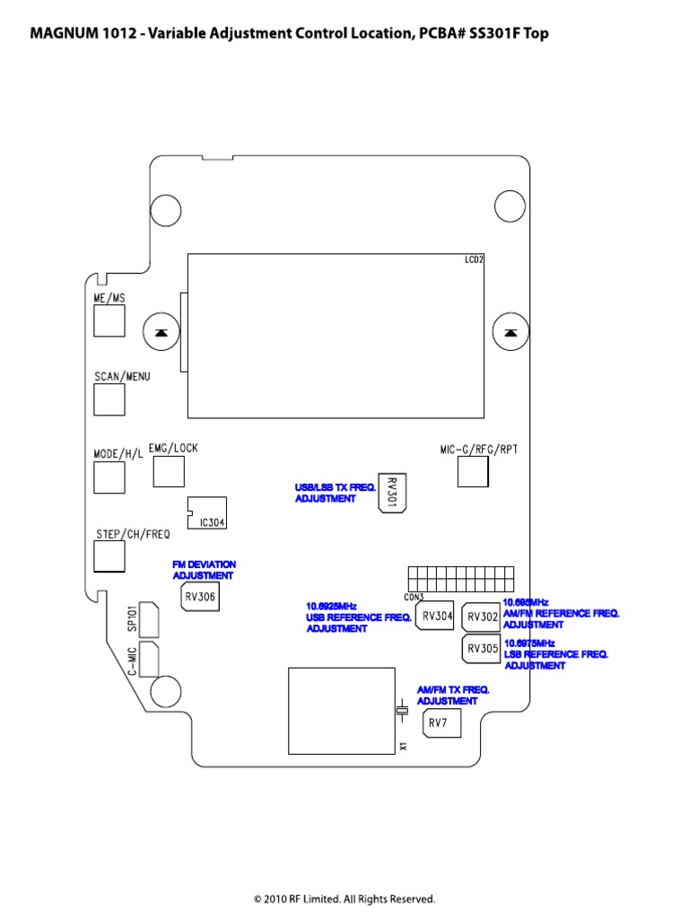 Magnum 1012 VR Location - PCB SS301F Top | PDF