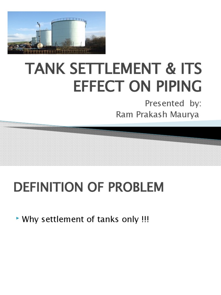 Tank Settlement Impact on Piping | PDF