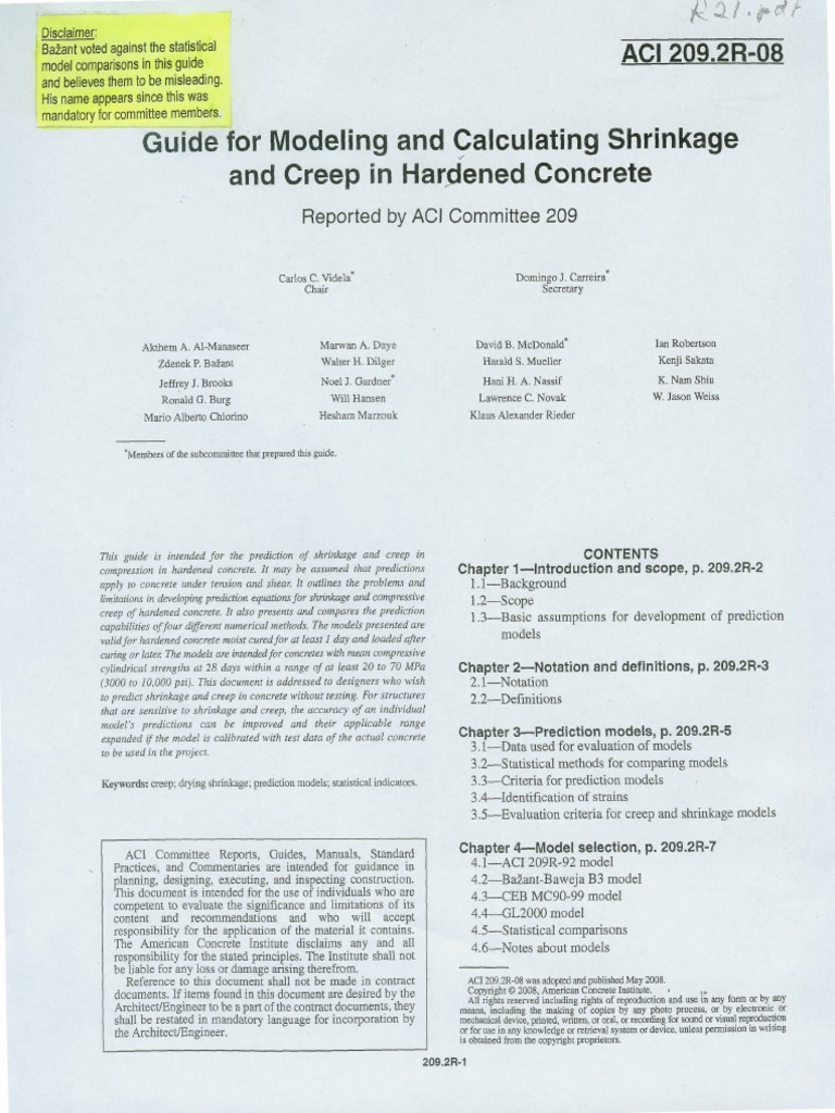 Aci 209.2R-08 | PDF