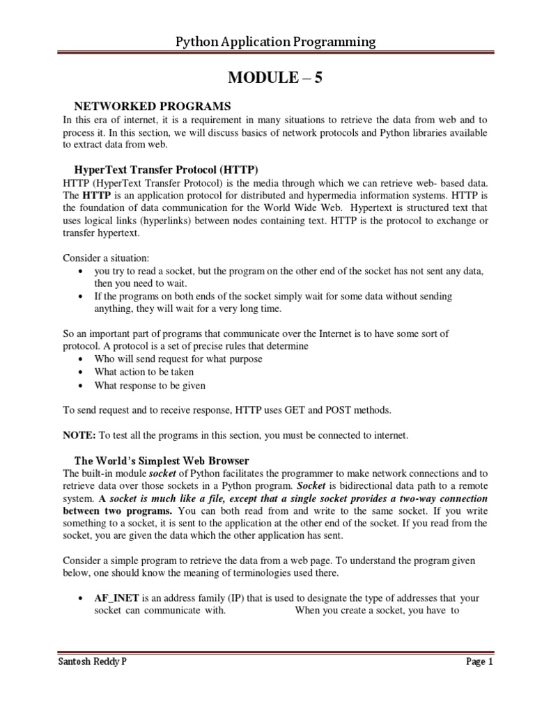 Module - 5: Python Application Programming | PDF | Hyperlink | Relational Database
