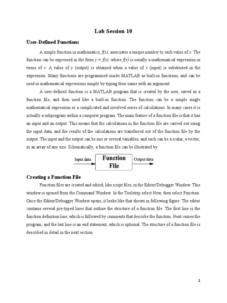 User Defined Functions Lab Session 10 Pdf Parameter Computer Programming Subroutine 6487