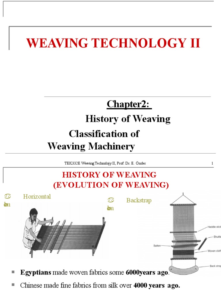Evolution of Weaving Machines | PDF | Loom | Weaving