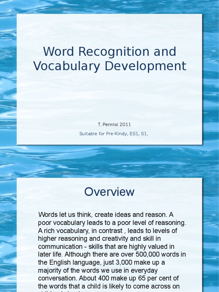 Enhancing Vocabulary for Early Learners | PDF | Language Arts & Discipline