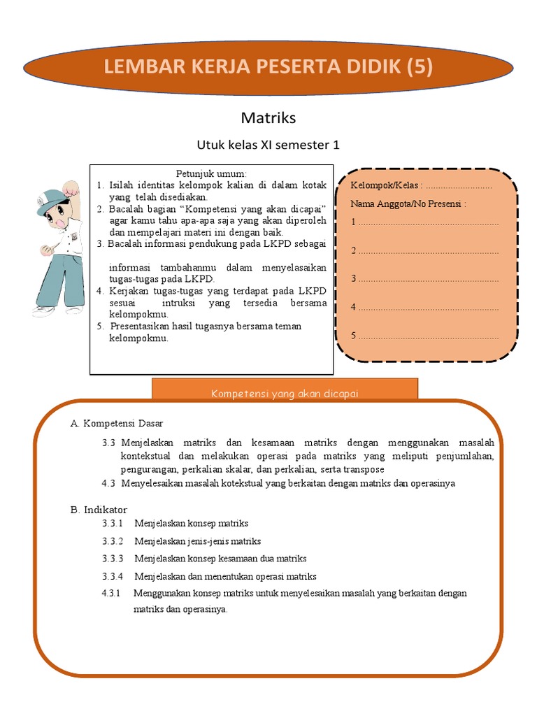 LKPD Matriks 5 | PDF