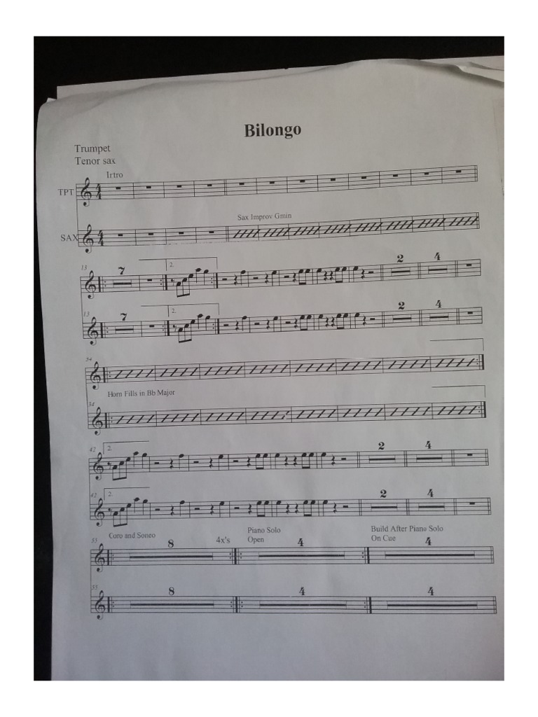 Bilongo - Trumpet | PDF