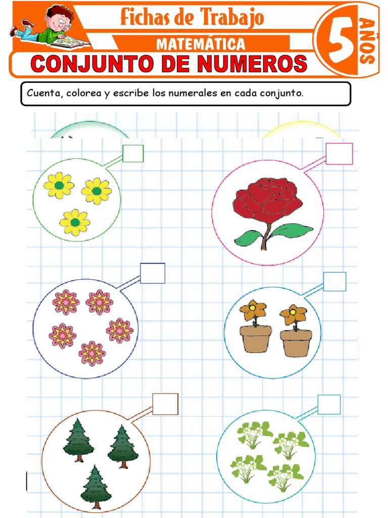 Hoja De Trabajo De Conjuntos De Números Conjunto De Páginas