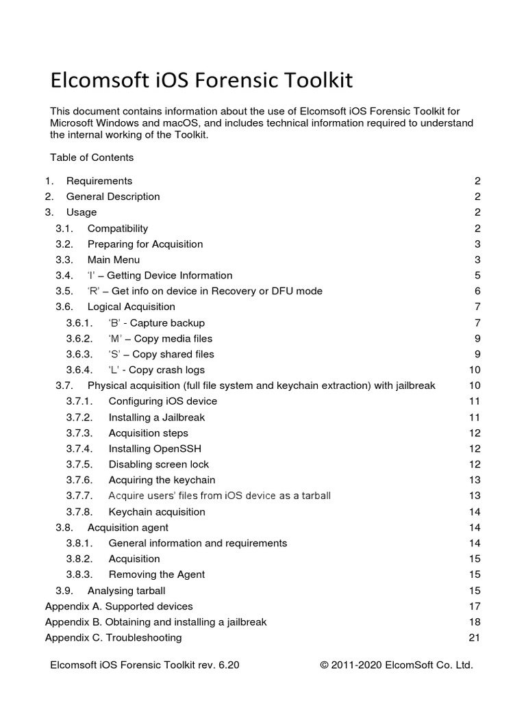 iOS Forensic Toolkit | Download Free PDF | Ios | Computer File