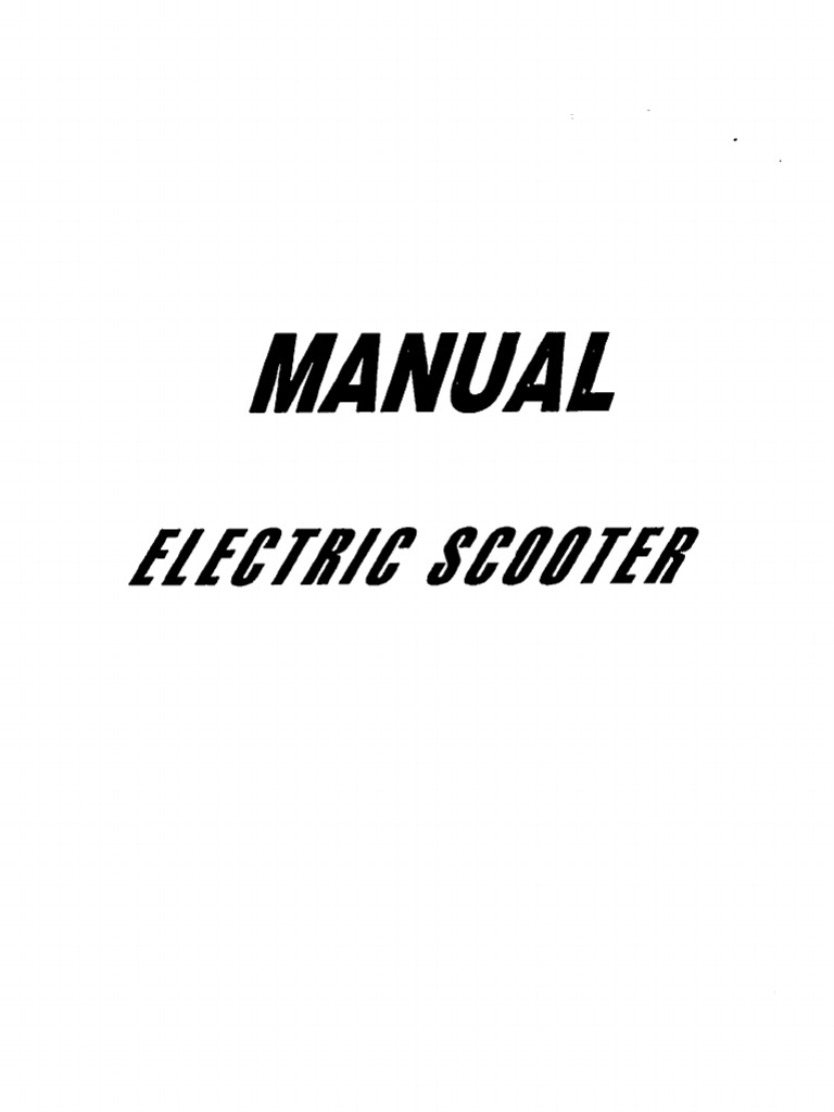 R2 Electric Scooter Manual | PDF