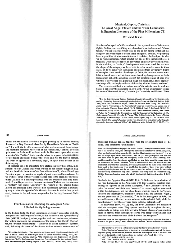 Dylan M. Burns - Magical, Coptic, Christian - The Great Angel Eleleth ...