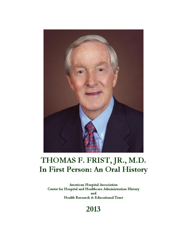 DR Thomas Frist JR | PDF | Hospital | Economies
