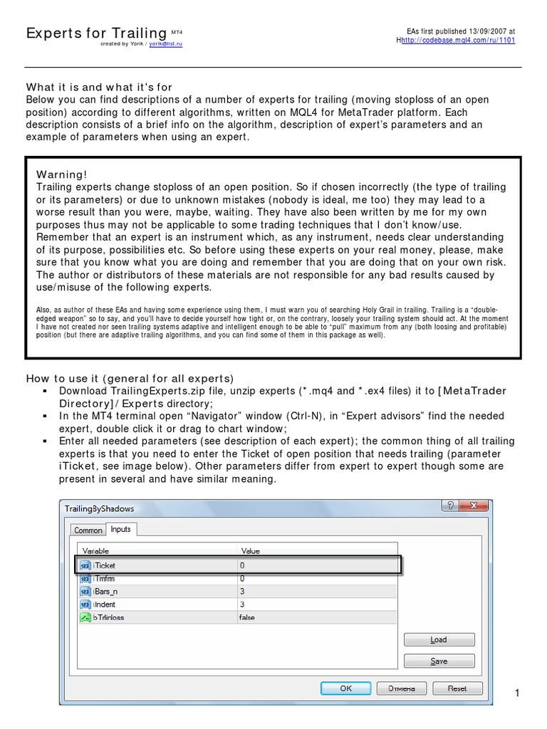 Experts For Trailing: What It Is and What It's For | PDF | Moving ...