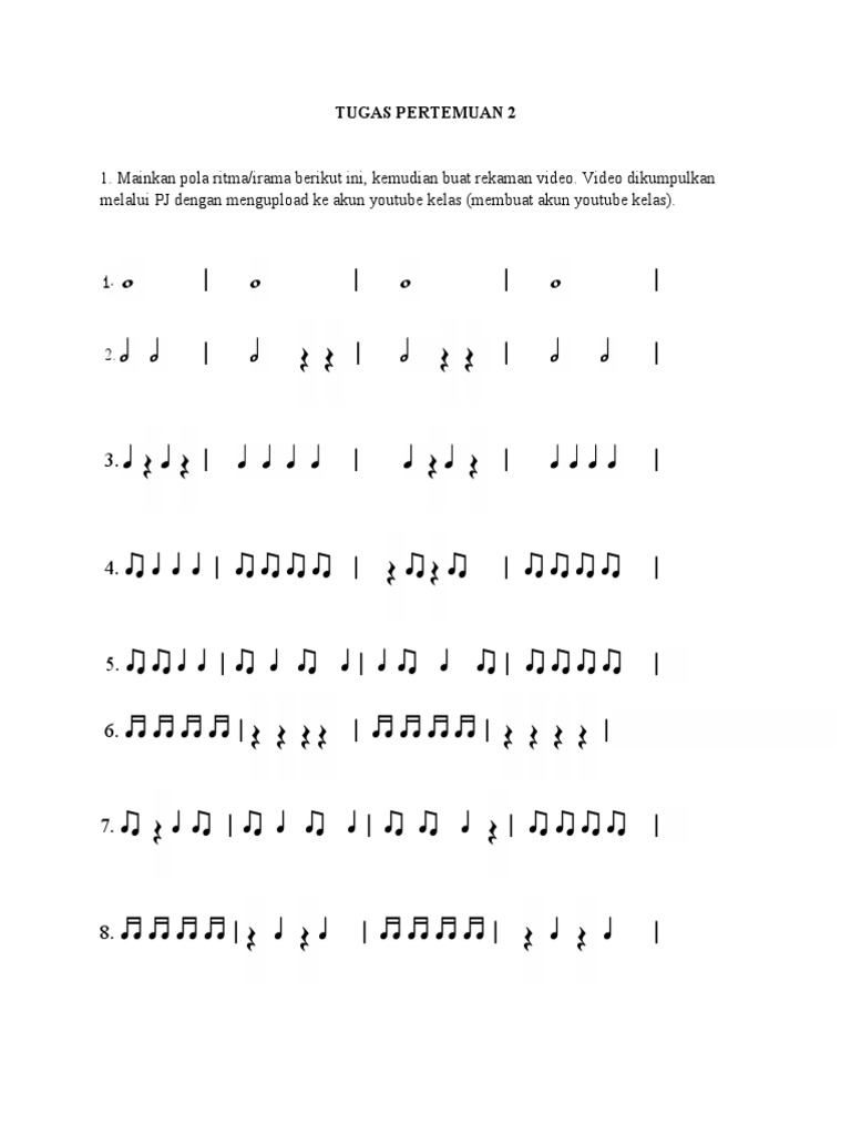 Contoh Tugas Not Balok | PDF