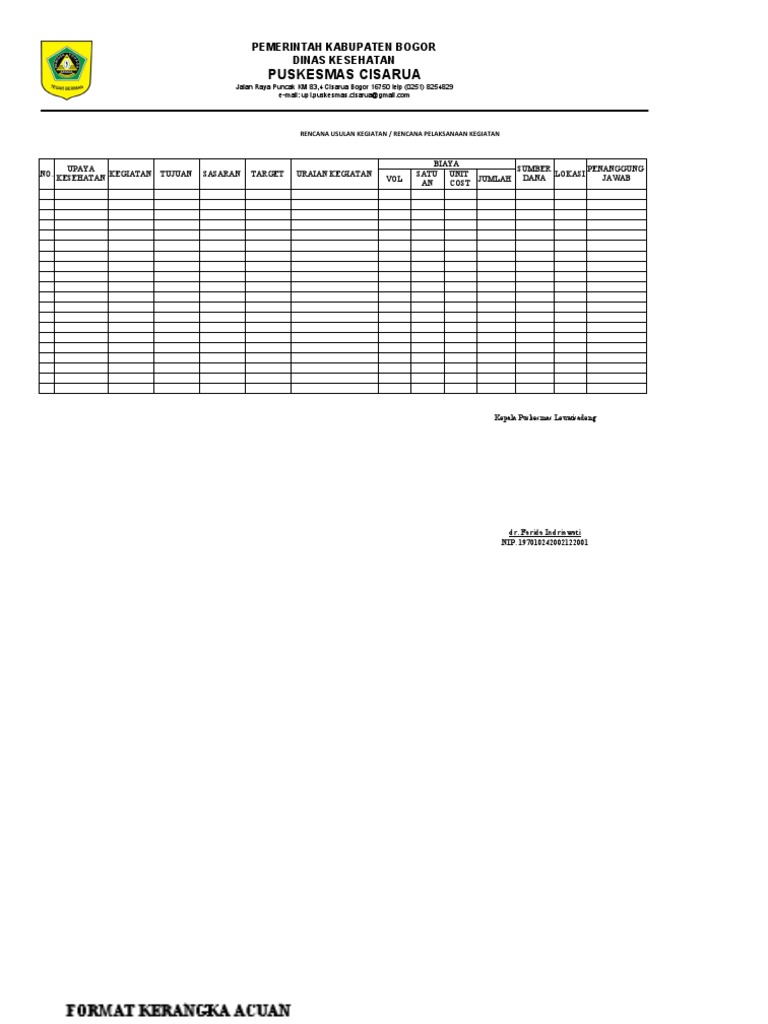 Ruk Contoh Tabel | PDF