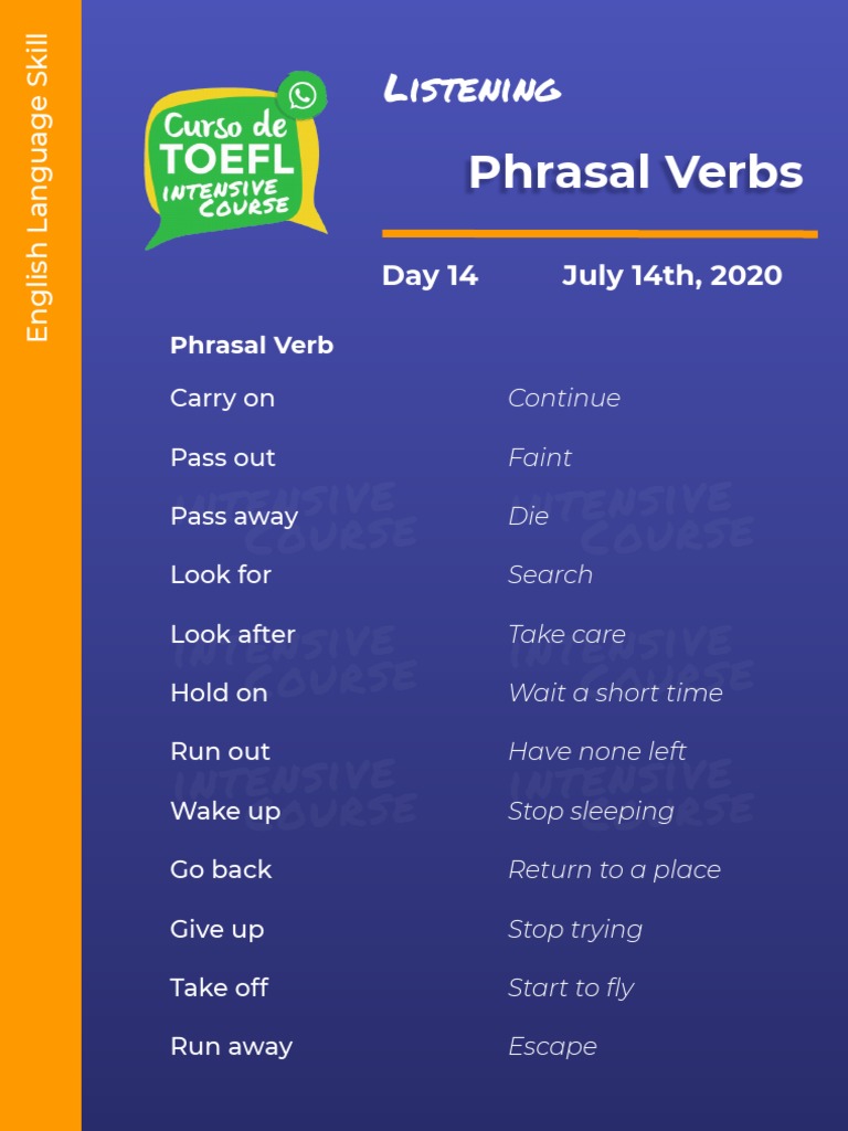 Phrasal Verbs: Listening | PDF | English Language | Verb