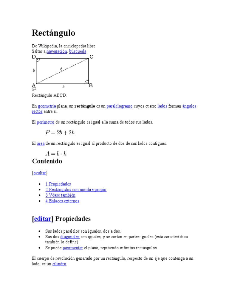 Tipos y clasificación de rectángulos | PDF