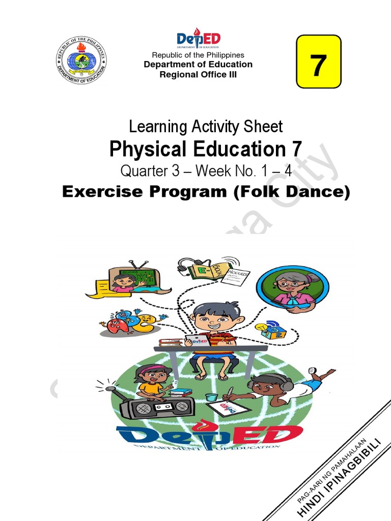3RD Quarter Grade 7 Pe Learning Activity Sheets Week 1 4 Final | PDF ...