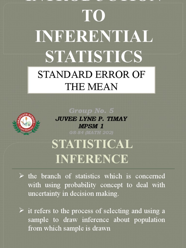 Introduction To Inferential Statistics | PDF | Standard Error ...