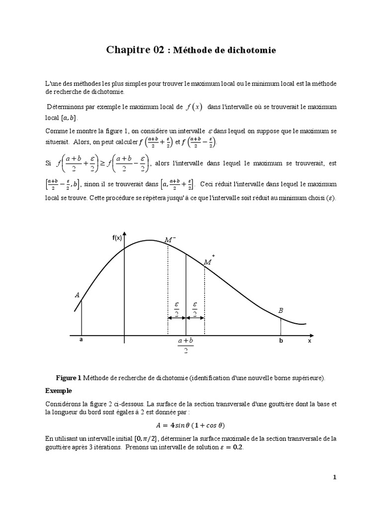 Méthode de Dichotomie en Mathématiques | PDF | Extremum | Logique ...