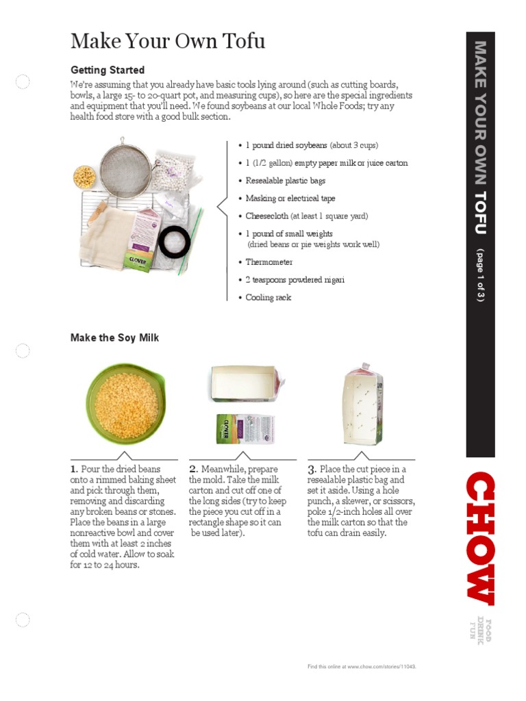 How to Make Your Own Homemade Tofu from Scratch in Three Easy Steps ...