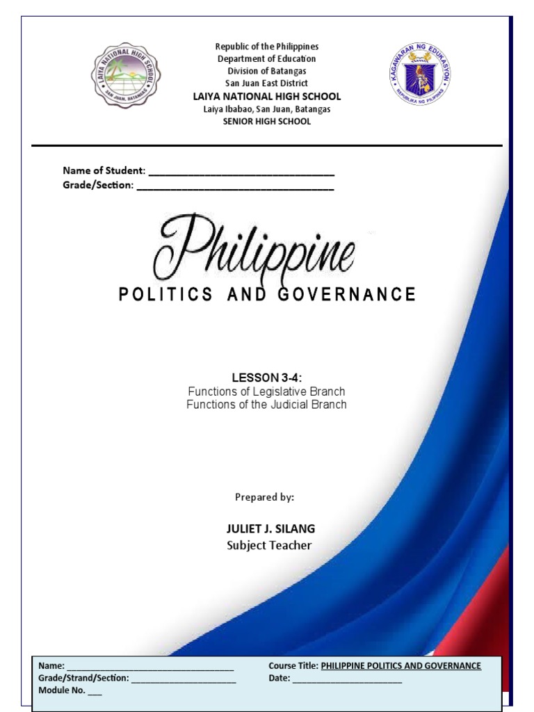 module-7-PPG Maam Joy | PDF | Bill (Law) | Judiciaries