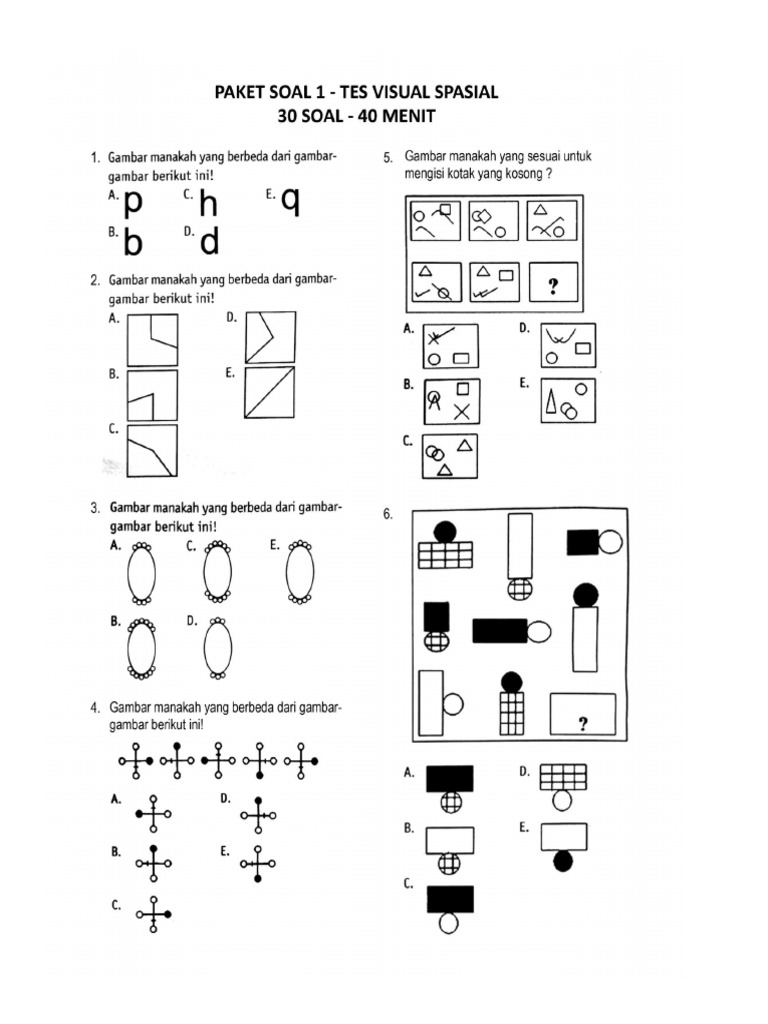 New Tes Visual Spasial PDF | PDF
