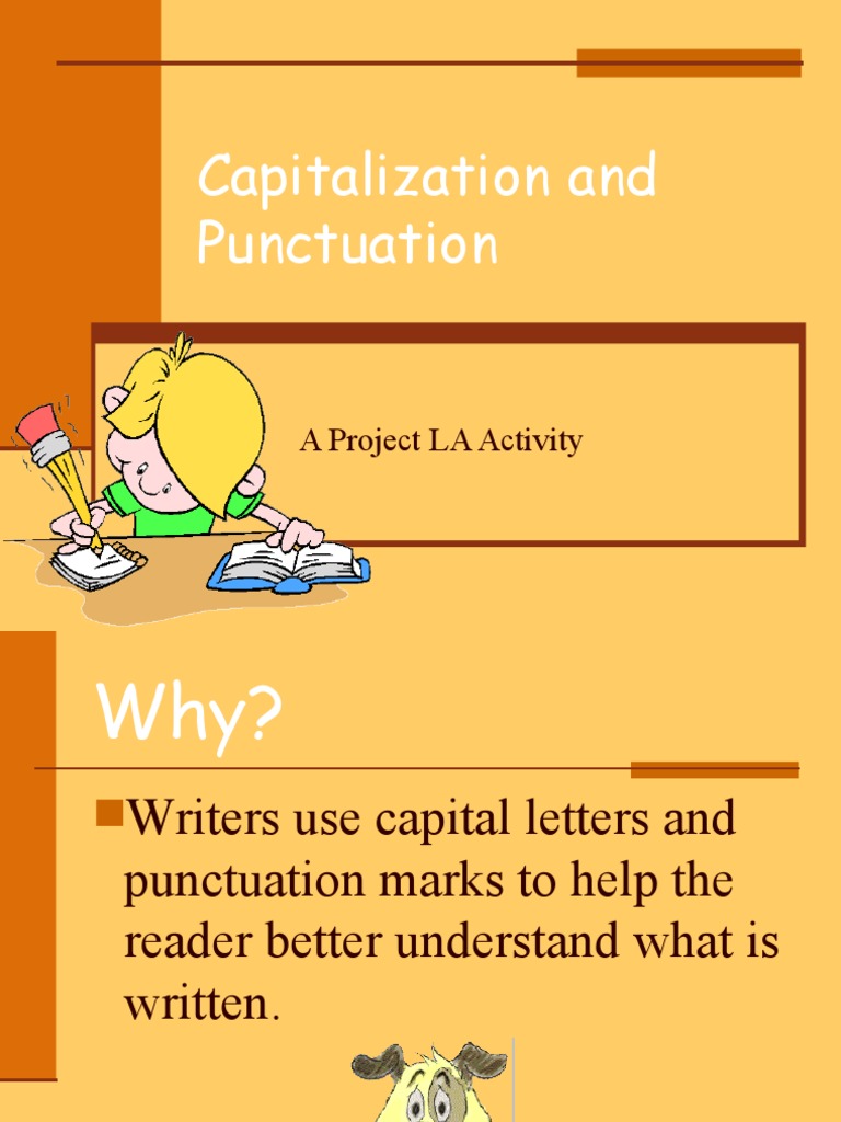 Capitalization and Punctuation: A Project LA Activity | PDF ...