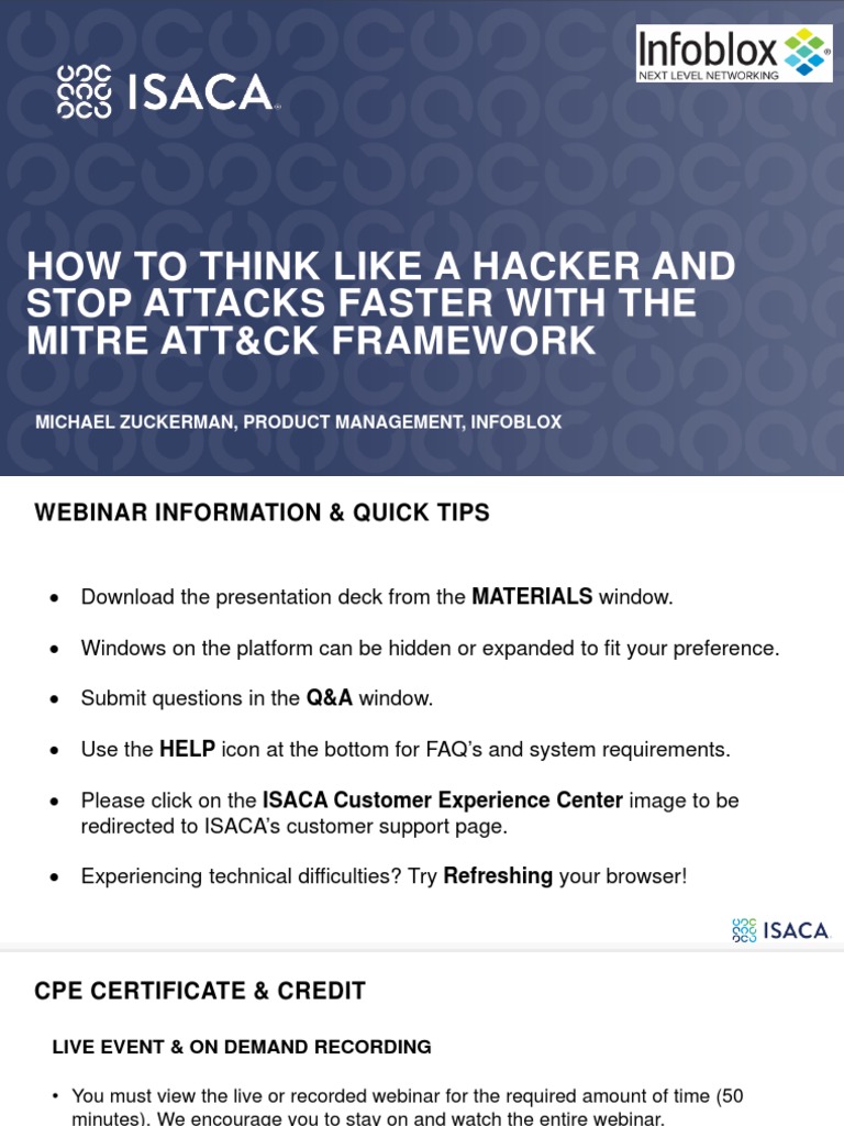 How To Think Like A Hacker and Stop Attacks Faster With The Mitre Att ...