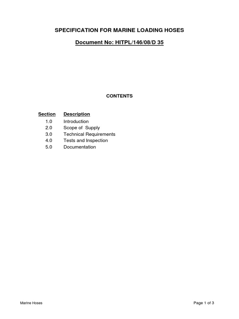 Marine Loading Hoses (D 35) | PDF | Paint | Galvanization