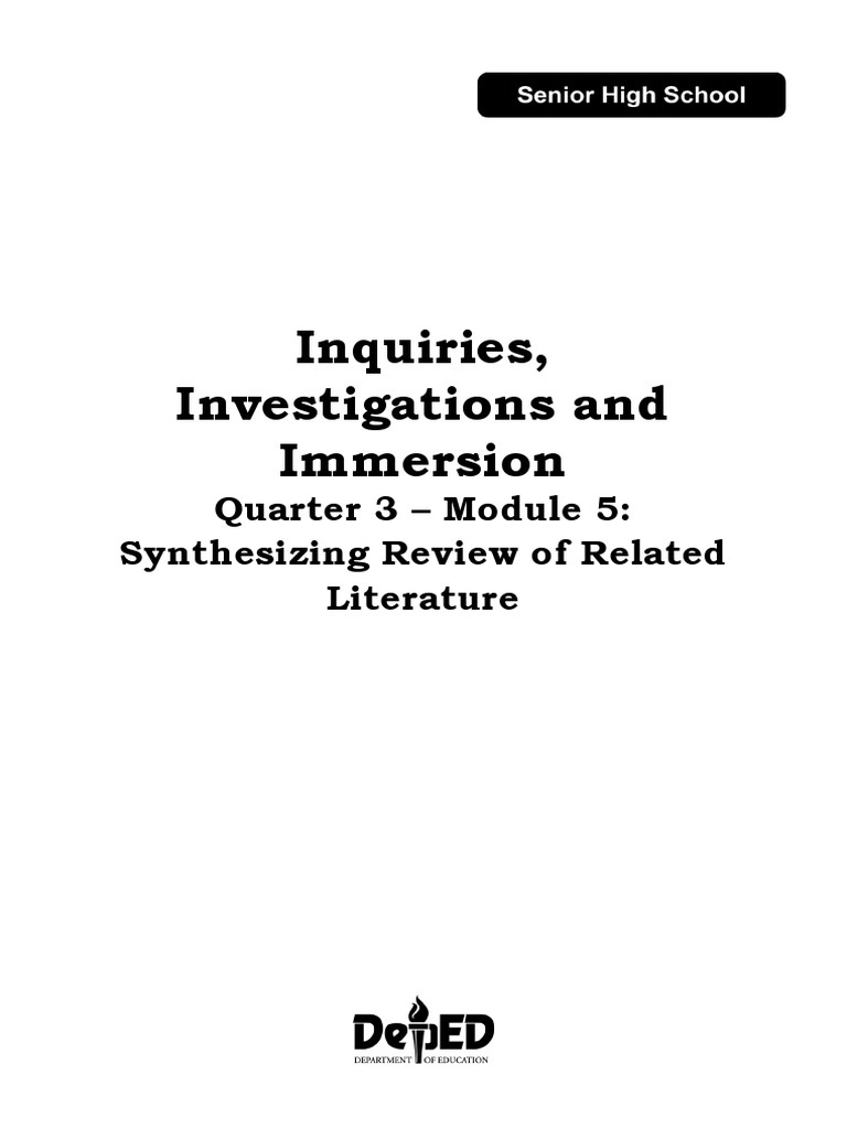 Synthesizing RRL: A Guide for Students | PDF | Career & Growth | Self ...