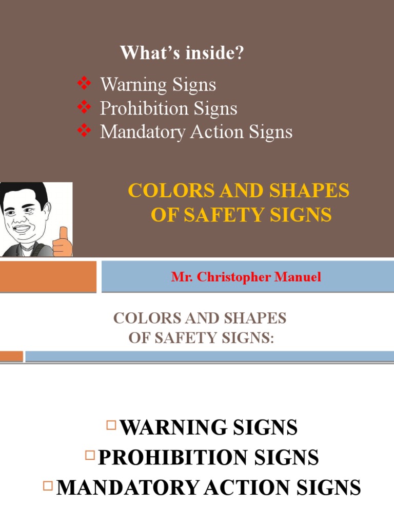 Tech4Voc Part 3 Colors and Shapes of Safety Signs - v1 | PDF | Home ...
