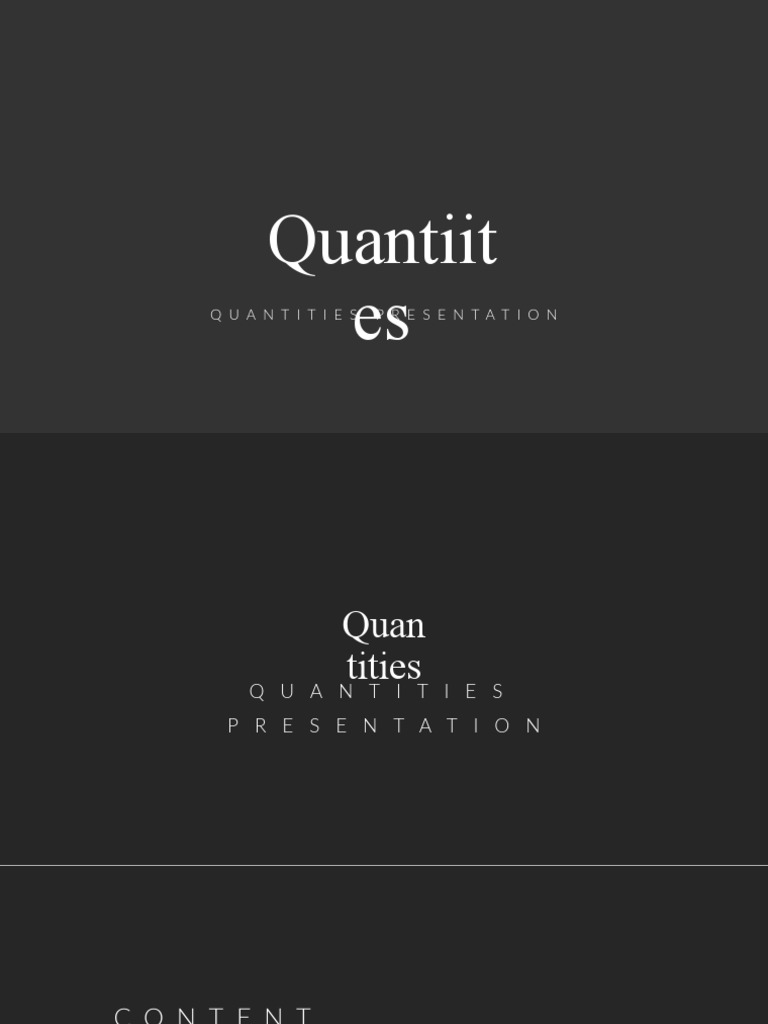 Quantities Free Presentation | PDF