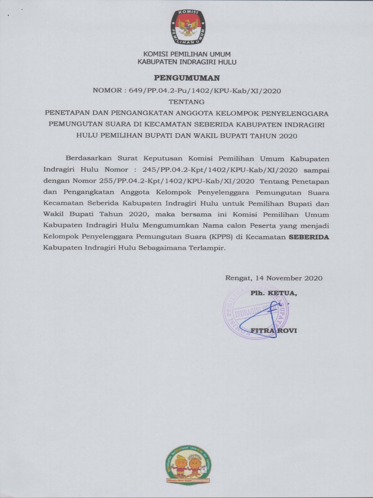 Peng. KPPS Seberida | PDF