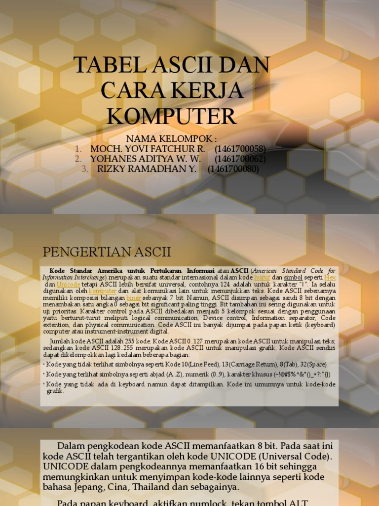 Tabel Ascii Dan Cara Kerja Komputer | PDF | Metode & Bahan Ajar ...