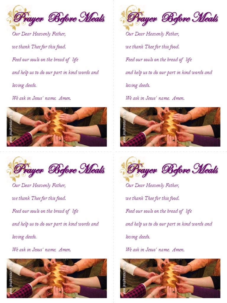 Prayer Before Meals | PDF