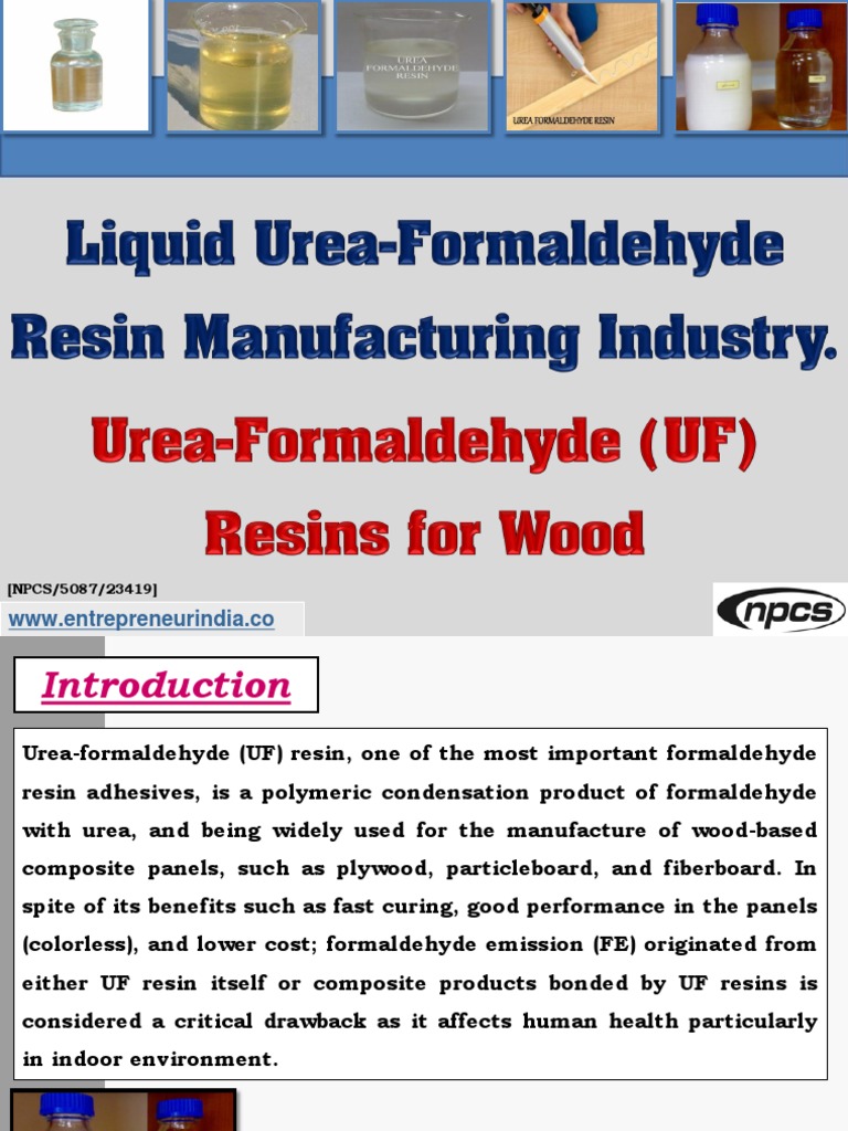 Liquid Urea-Formaldehyde Resin Manufacturing Industry-217599 - 4 | PDF ...