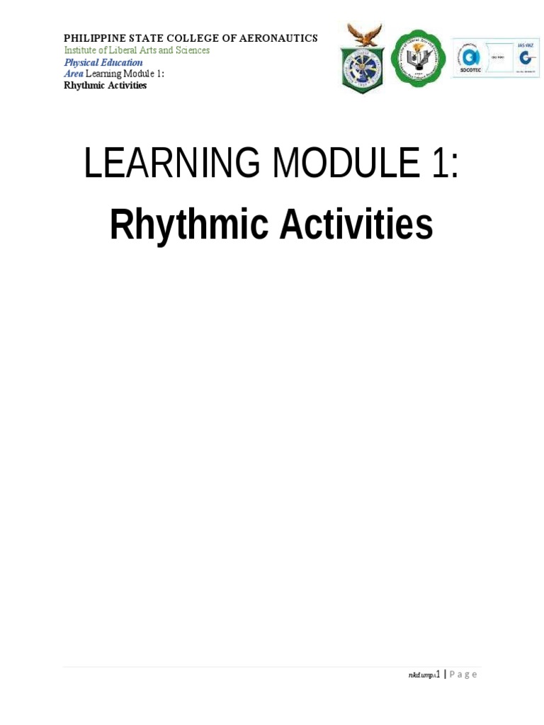 Learning Module 1:: Rhythmic Activities | PDF | Dances | Rhythm