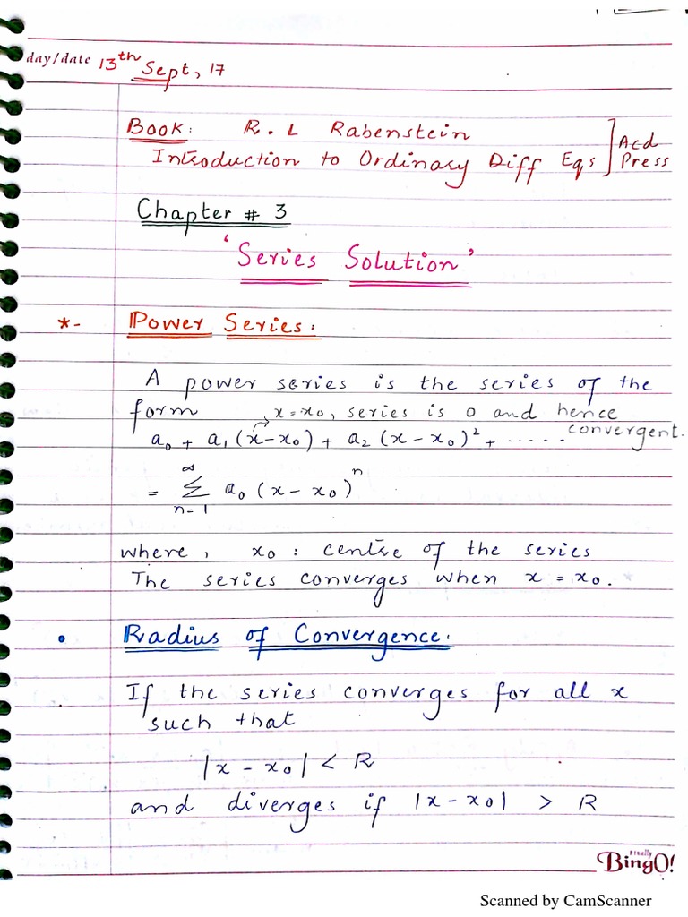 Differential Equations 1 - Handwritten Notes | PDF