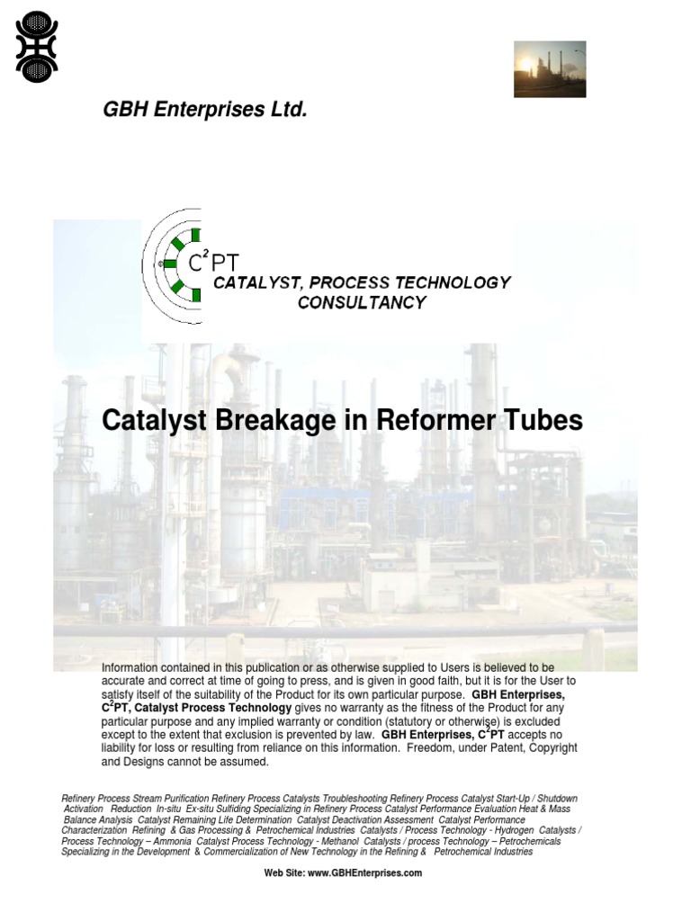 Catalyst Breakage in Reformer Tubes | PDF | Catalysis | Oil Refinery