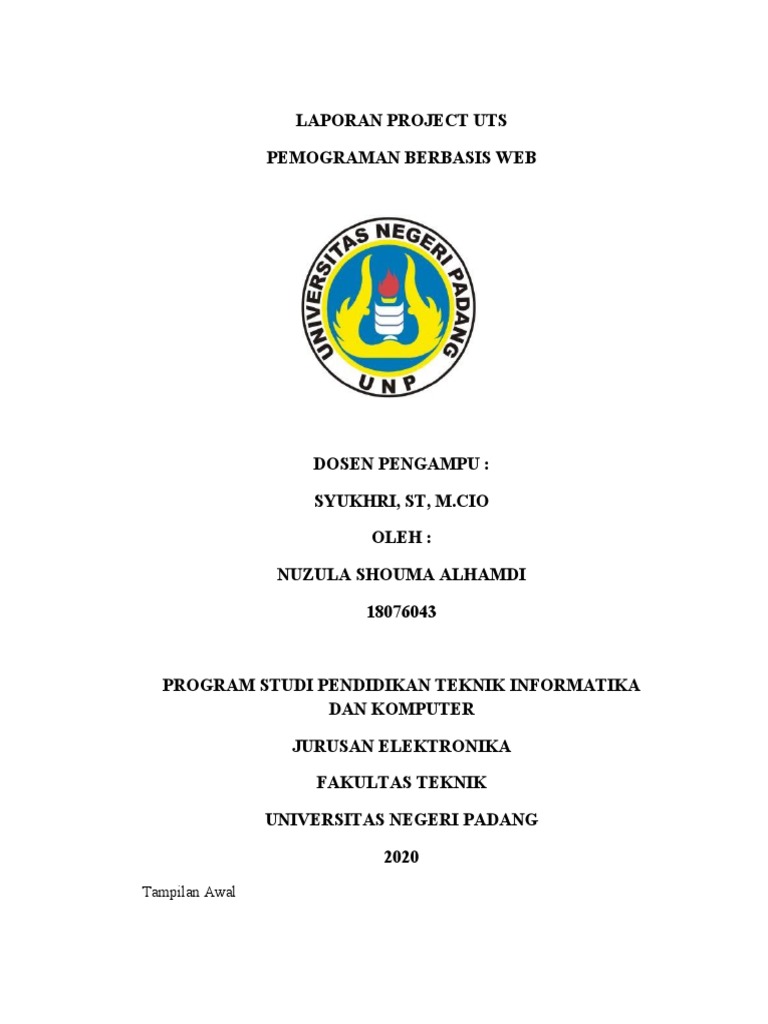 Laporan Project Uts | PDF | Computer File | Software Engineering
