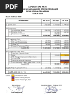Laporan Kas RT | PDF | Pengelolaan Keuangan & Uang