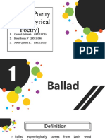 Understanding Ballads and Their Structure | PDF | Metre (Poetry) | Poetry