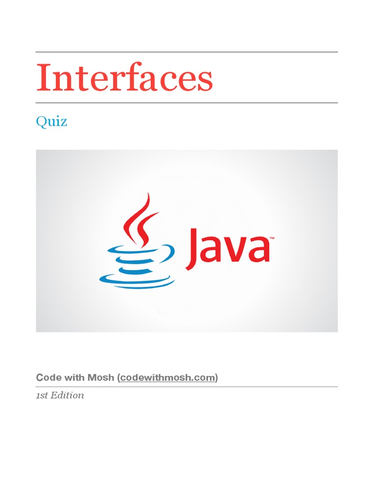 17 - Interfaces Quiz | PDF | Class (Computer Programming) | Method ...