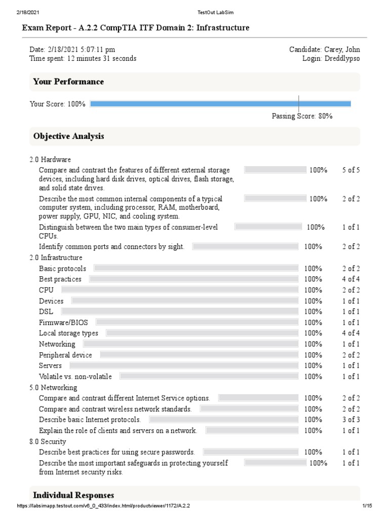 TestOut LabSim - Domain 2 Infrastructure | PDF | Computer Data Storage ...