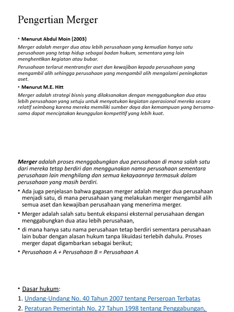 Contoh Kasus Merger | PDF