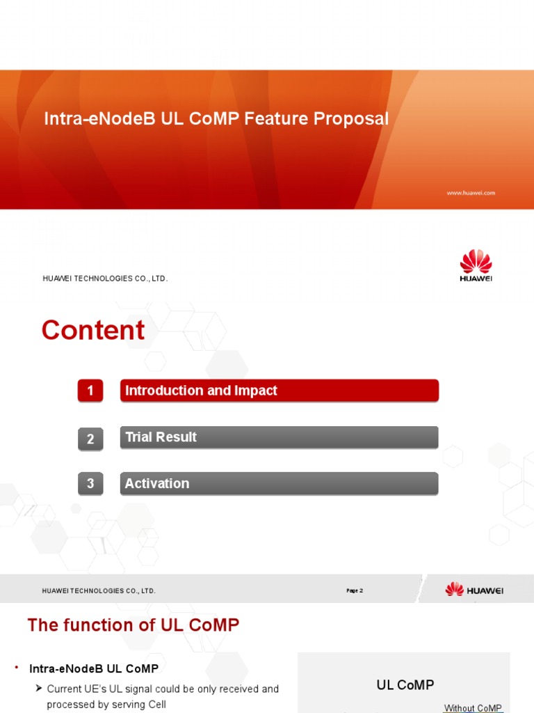 Intra-Enodeb Ul Comp Feature Proposal: Huawei Technologies Co., LTD ...