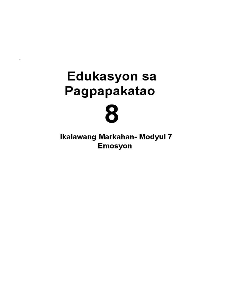 EsP8 Q3 Mod3 Emosyon | PDF