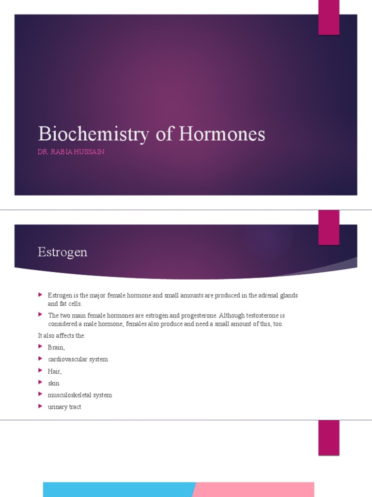 Biochemistry of Hormones: Dr. Rabia Hussain | PDF | Insulin | Thyroid