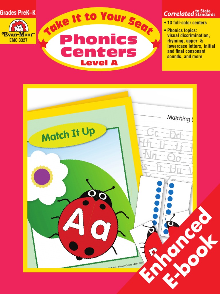 Take It To Your Seat Phonics Centers, Grades PreK-K | PDF | E Books | Books
